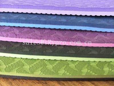 China No Smell Custom Print Double Layer EVA Foam Sheet Eco Anti Slip TPE Yoga Mat Colorful for sale