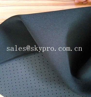 polyester latéral simple de dérapage de 4mm de tissu en nylon perforé respirable noir de preuve tricoté