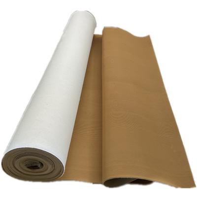 China Tan Color Fine Ribbed Rubber Sheet/Corrugated Rubber Sheet/Rubber Rolls For Shoe Sole for sale