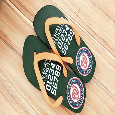 China Eco-Friendly EVA Flip Flops with Anti-Skidding 15mm Sole Thickness and Customizable Sizes for sale
