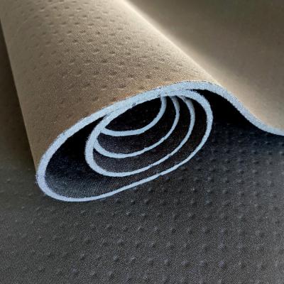 China Small Hole Rubber Neoprene Fabric Roll Black 3mm With Two Sides Coated for sale