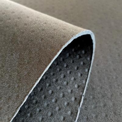 China Small Hole Rubber Neoprene Fabric Roll Black 3mm With Two Sides Coated for sale
