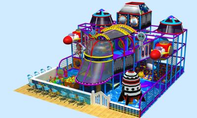 China space theme  indoor play land rocket indoor play area toddler indoor playhouse with slide for sale