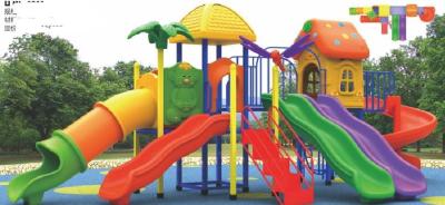China beautiful safe LLDPE plastic kids outdoor slide playground for community for sale