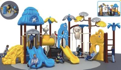 China new design animal theme outdoor playground kids plastic slide for park for sale