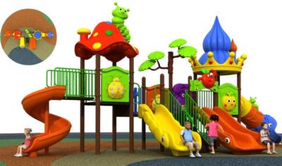 China outdoor playground equipment with plastic slide and tube slide for sale