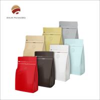 China Custom Flat Bottom Coffee Bags with Valve 1kg Moisture Proof Resealable Zipper for sale