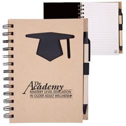 China EcoShapes Recycled Die Cut Graduation Cap Notebook for sale