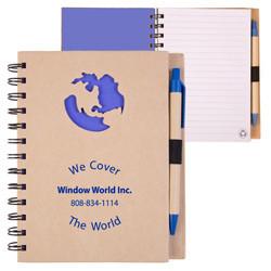 China EcoShapes Recycled Die Cut Globe Notebook for sale