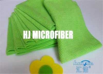 Китай Зеленая ткань чистки Microfiber картины жаккарда перлы полиэфира/полиамида большая с сильной абсорбциой продается