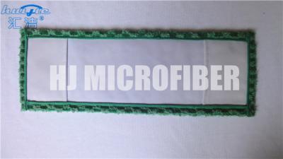 China Microfiber Wet Mop Pads jacquard weave reusable mop replacement pads with pocket for sale