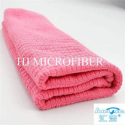 China Microfiber Cleaning Cloth Towel Weft Knitted Cloth For Kitchen Red Color 16" Washing Tools for sale