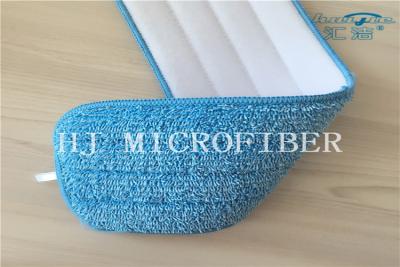 中国 青い色のMicrofiberの縞によってねじられるパイル生地のモップの頭部のモップの取り替えのパッド 販売のため