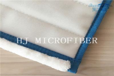 China White Color Microfiber Machine Knitted Fabric Mop Heads Mop Replacement Pads For Home Cleaning for sale