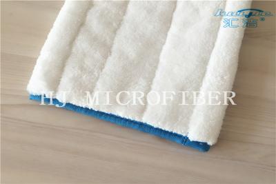 China White Color Microfiber Machine Knitted Fabric Mop Heads Mop Replacement Pads For Home Cleaning for sale