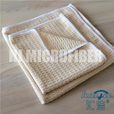 China Knitted Microfiber Cleaning Cloth 40*40cm square piped merbau household knitted towel for sale