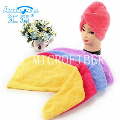 Cina Assorbimento eccellente di Microfiber del vello dei capelli del turbante del panno di secchezza di corallo variopinto dei capelli in vendita