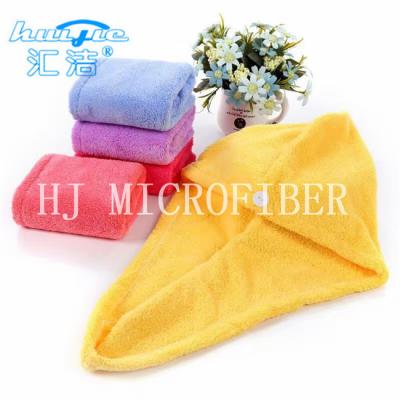 Cina Assorbimento eccellente di Microfiber del vello dei capelli del turbante del panno di secchezza di corallo variopinto dei capelli in vendita