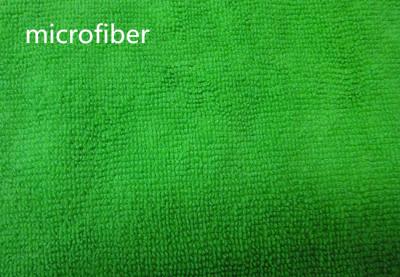 Cina Tessuto a spugna Del filo di ordito di uso del bagno della cucina dei panni di pulizia dell'automobile del microfiber di larghezza di verde 150cm in vendita