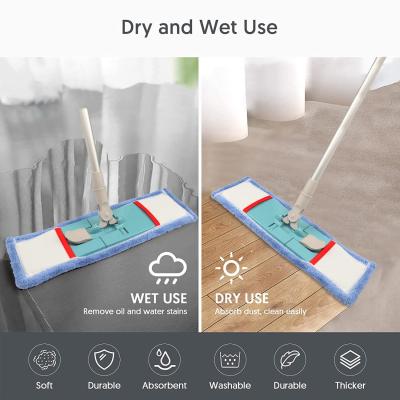 Cina Mop Pad riutilizzabile per Swiffer Sweeper Mop Mop Pad in microfibra Ricarica lavabile per la pulizia del battiscopa del pavimento duro in vendita