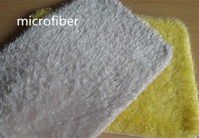 China 40 * 60 Cm Yellow Beautiful Microfiber Dust Mop Fleece Bathroom Anti - Skid Rubber Mat for sale