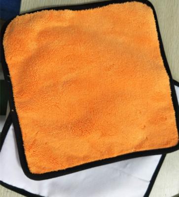 Cina Panno di pulizia di corallo variopinto arancio dell'automobile della pelle scamosciata del vello 200gsm 30*30cm 400gsm in vendita