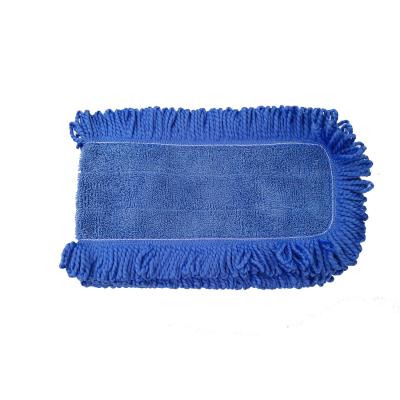 China 13x62cm Bestrooiend Nat de Zwabberstootkussen van Leeswijzers Blauw Microfiber voor Schoonmakend Huishouden Te koop