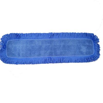 China 13x62cm Bestrooiend Nat de Zwabberstootkussen van Leeswijzers Blauw Microfiber voor Schoonmakend Huishouden Te koop