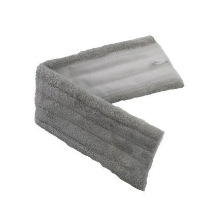 Cina nastro Grey Flat Dust Mop Household del Velcro di 450gsm Coral Fleece Fabric Trapezoid 10cm in vendita