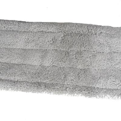 Cina nastro Grey Flat Dust Mop Household del Velcro di 450gsm Coral Fleece Fabric Trapezoid 10cm in vendita