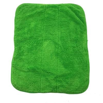 中国 ポリエステル ポリアミドのMicrofiberの清拭布の緑の珊瑚の羊毛30x30 販売のため