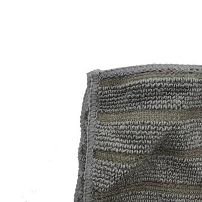 China Het Schoonmaken van Microfiber van de acht Net Stijf Draad Doekafwijking het Breien Grijs Te koop