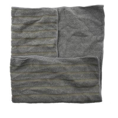 China Het Schoonmaken van Microfiber van de acht Net Stijf Draad Doekafwijking het Breien Grijs Te koop