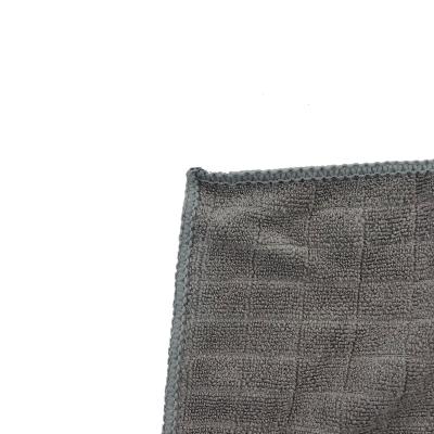 中国 灰色のWeft大きい格子Microfiberの清拭布80%ポリエステル20% Polyamid 販売のため