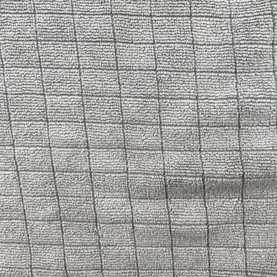 中国 灰色のWeft大きい格子Microfiberの清拭布80%ポリエステル20% Polyamid 販売のため
