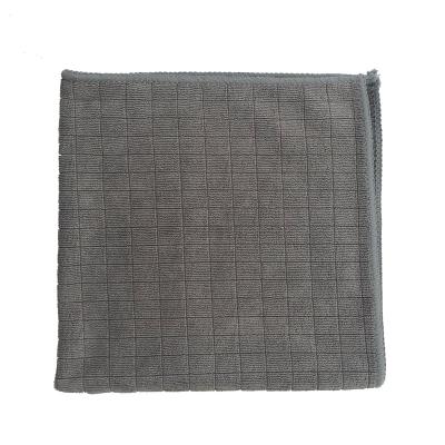 China Schoonmakende de Doek80% Polyester 20% Polyamid van Grey Weft Big Grid Microfiber Te koop