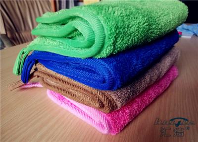 Cina Vello di corallo 600gsm della guarnizione ultrasonica di verde del panno del piatto dell'OEM Microfiber in vendita