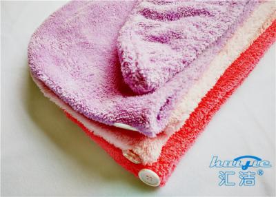 Cina Capelli-Essiccazione di corallo doppiogiochista del turbante dei capelli di Microfiber del vello, asciugamano del salone di capelli in vendita