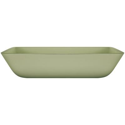 Cina la ciotola del ripiano di 105mm 330mm affonda il bagno verde chiaro bianco rettangolare in vendita