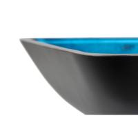 China Turquoise Rectangular Wash Hand Basin Bathroom Sinks Top Mount for sale