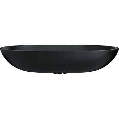 Cina Anti rivestimento della ruggine della nave del bagno ovale nero del lavandino in vendita