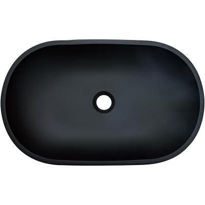 Cina Anti rivestimento della ruggine della nave del bagno ovale nero del lavandino in vendita