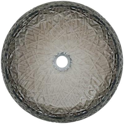 Cina Il lavandino decorativo cromato del bagno lancia forma della palla intorno al lavandino di vetro d'argento della nave in vendita