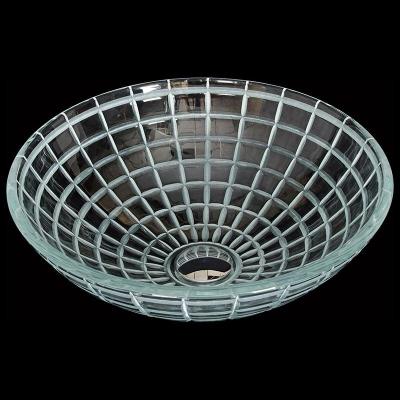 Cina Lunghezza di vetro temperata della ciotola 420mm del lavabo intorno al lavandino di vetro di vanità della nave in vendita