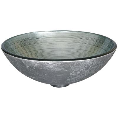 Chine Le navire argenté d'évier de verre trempé a balayé la ligne avec l'aluminium 420 * 420 * 145mm à vendre