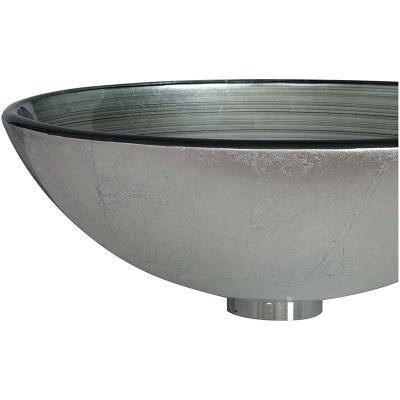 Chine Le navire argenté d'évier de verre trempé a balayé la ligne avec l'aluminium 420 * 420 * 145mm à vendre