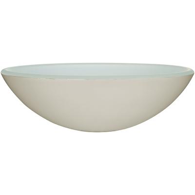 Cina Il bianco ha temperato il giro profondo di altezza di lunghezza 132mm del controsoffitto 380mm della ciotola di vetro del bacino in vendita