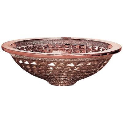 Cina L'imbuto Rose Gold Bathroom Sink Crystal a forma di ha cromato la lunghezza di 450mm in vendita