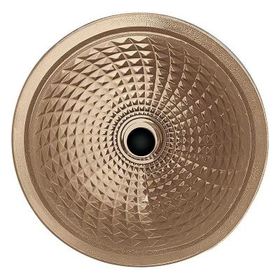 Cina Forma di imbuto domestica del bagno della mano di Champagne Crystal Wash Basins Circular Wash in vendita