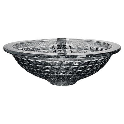 Cina L'imbuto fatto a mano circolare del bagno di Crystal Wash Basins Vessel Glass ha modellato il fumo grigio in vendita